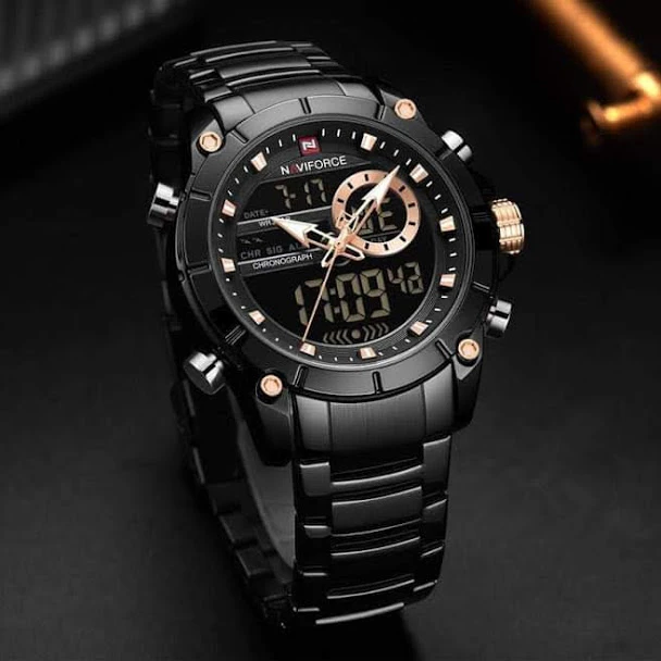 Watch Time | NAVIFORCE 9163 Luxury Men Watch Waterproof Quartz Digital ...